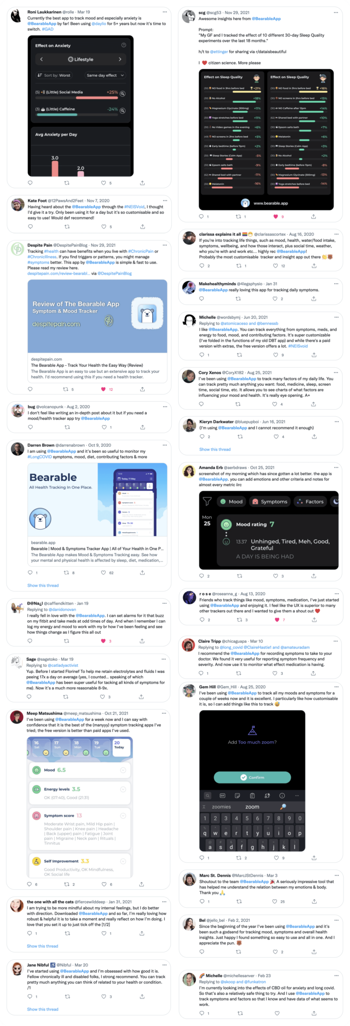 Bearable | Mood & Symptoms Tracker App | All of Your Health in One Place