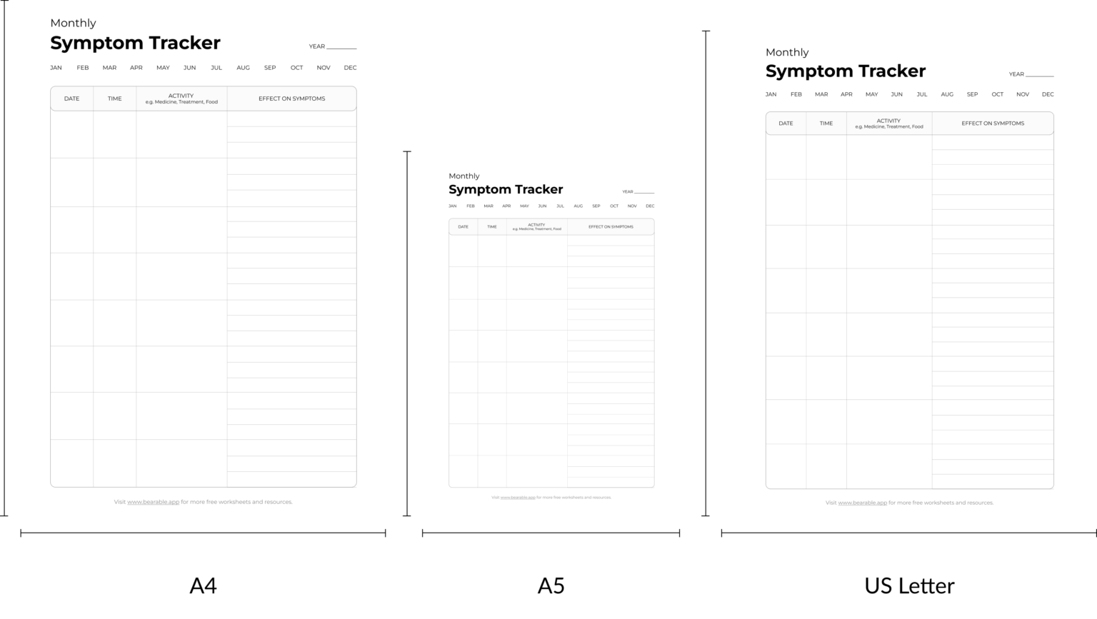 Free Symptom Tracker Worksheet & Medical Planner - Bearable