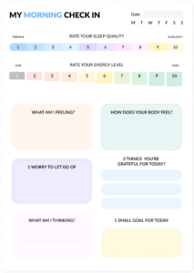 Free Mental Health Check-In Worksheet [PDF] - Bearable App