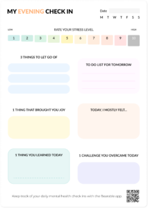 Free Mental Health Check-In Worksheet [PDF] - Bearable App