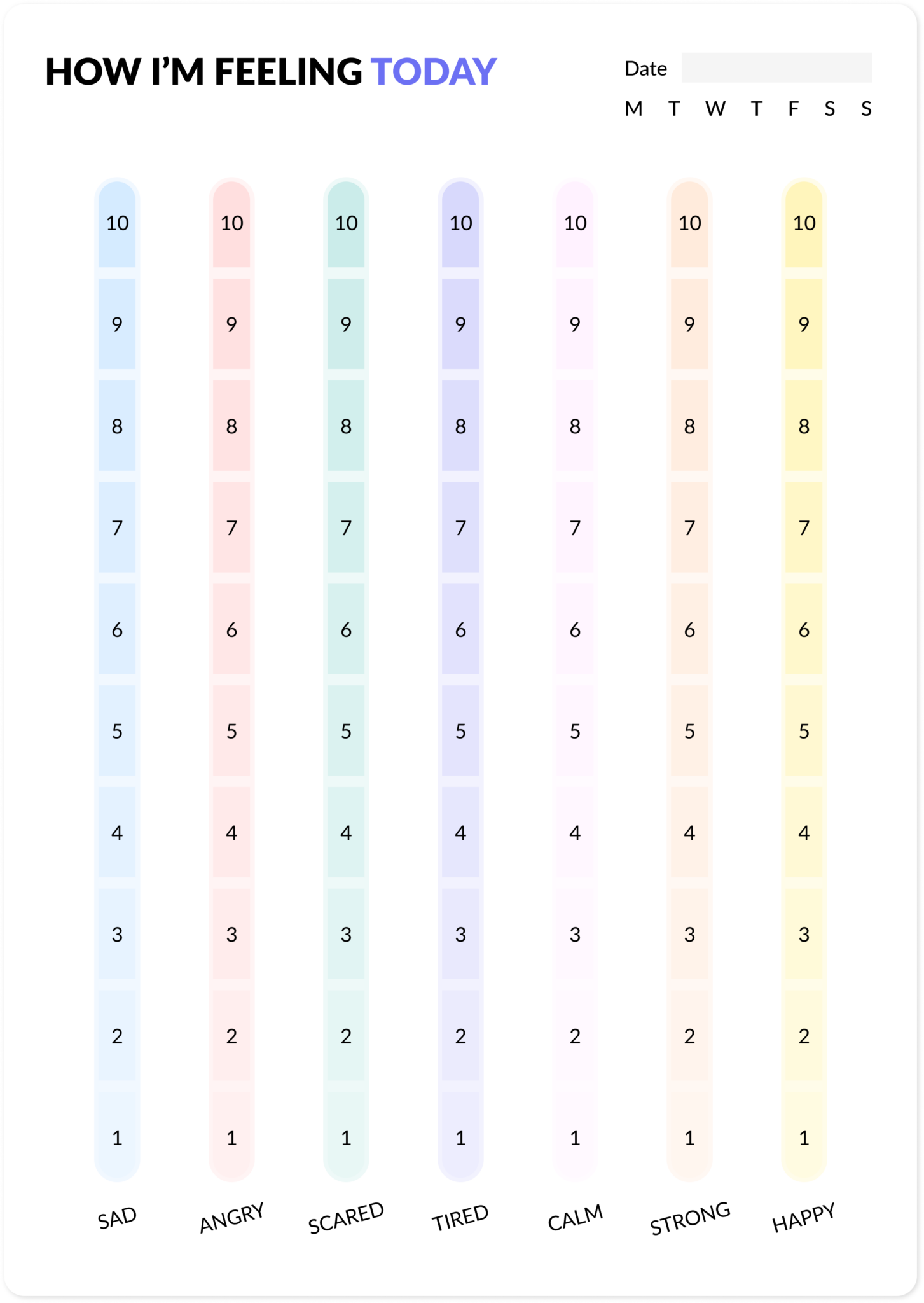 Free Mental Health Check-In Worksheet [PDF] - Bearable App