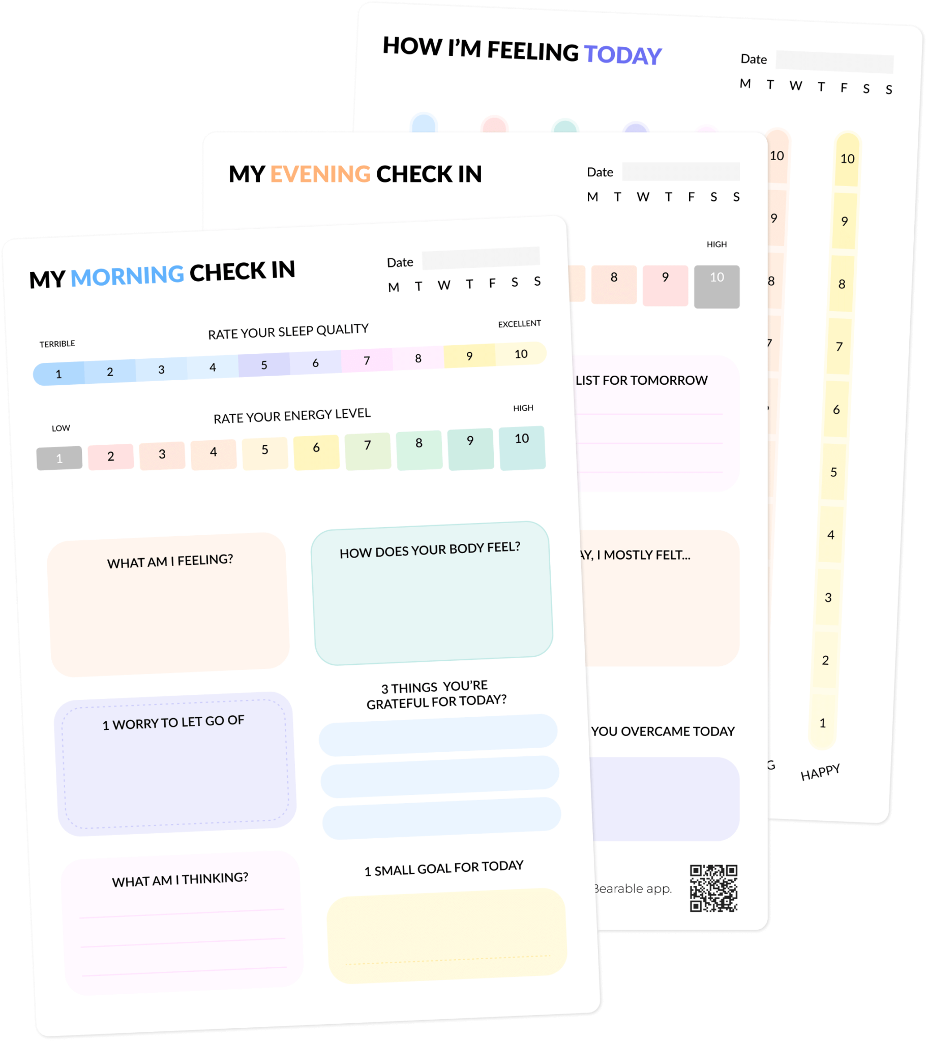 Free Mental Health Check-In Worksheet [PDF] - Bearable App